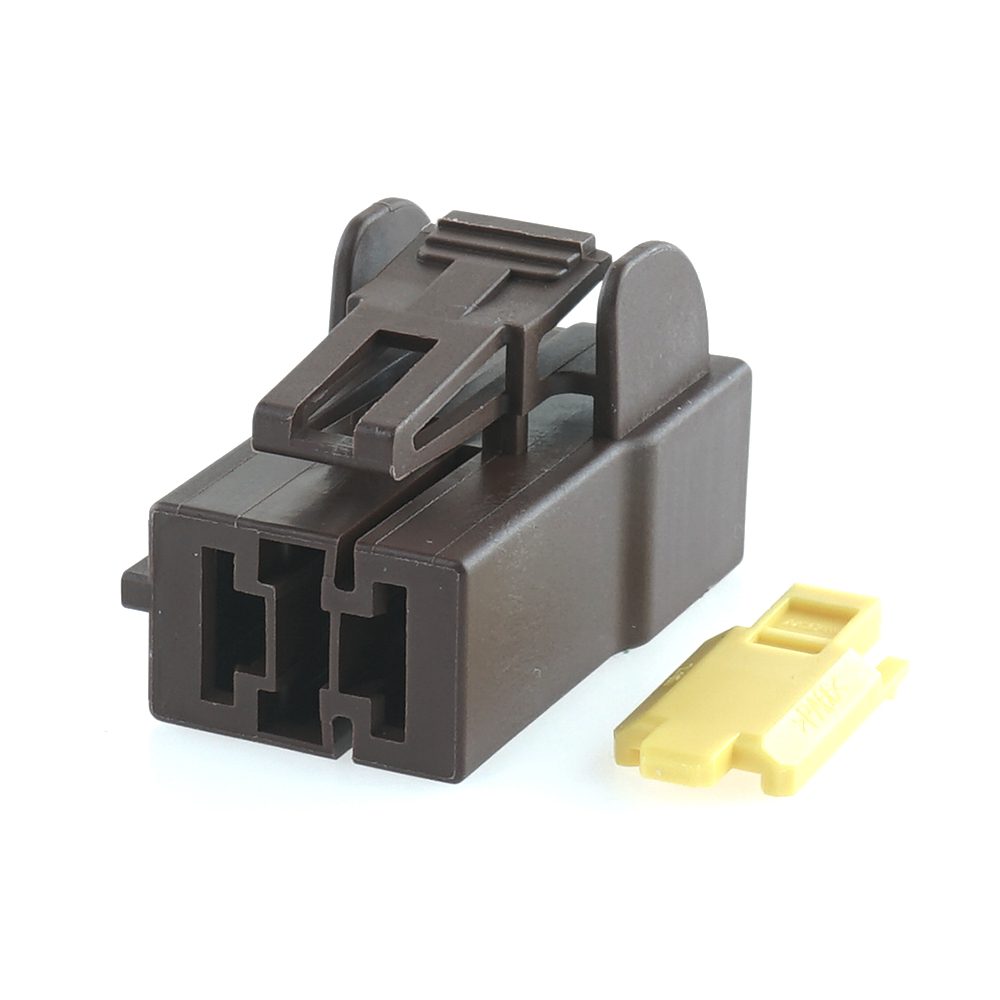 Female holder, 2-pole, with secondarylock, brown | miunske product ...