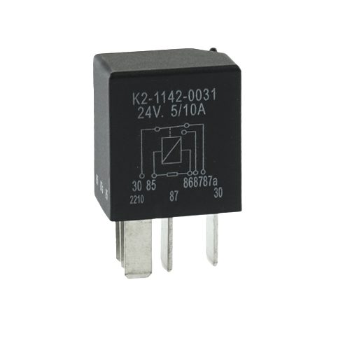 Micro Relay 24V, 5/10A, changeover contact, with resistor | miunske ...