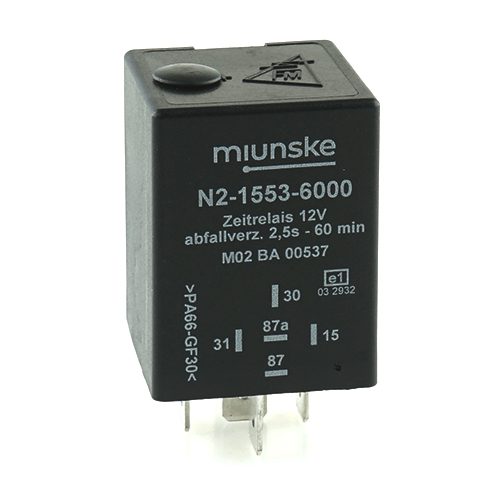 Switch-off Delayed Timer Relay 12V, NC 10A/NO 15A, 2,5sec...60min ...
