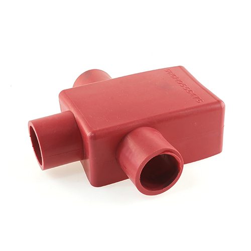 battery terminal cover "+", for battery terminals, red, with 3 outlets ...