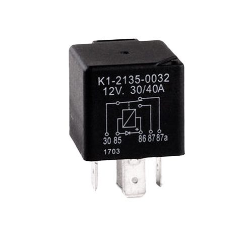 Mini Relay 12V, 30/40A, changeover contact, with diode, sealed ...