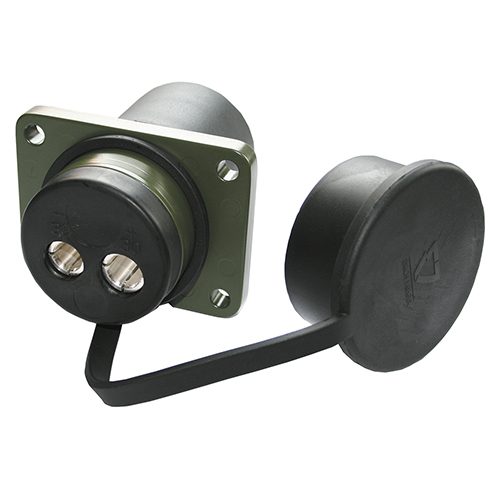 Socket 2-pole 24V, with contacts, cable shoe connection M10, for wire ...
