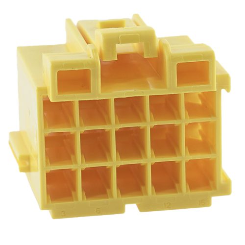 junior power timer housing, 15-pole (3x5), yellow | miunske product ...