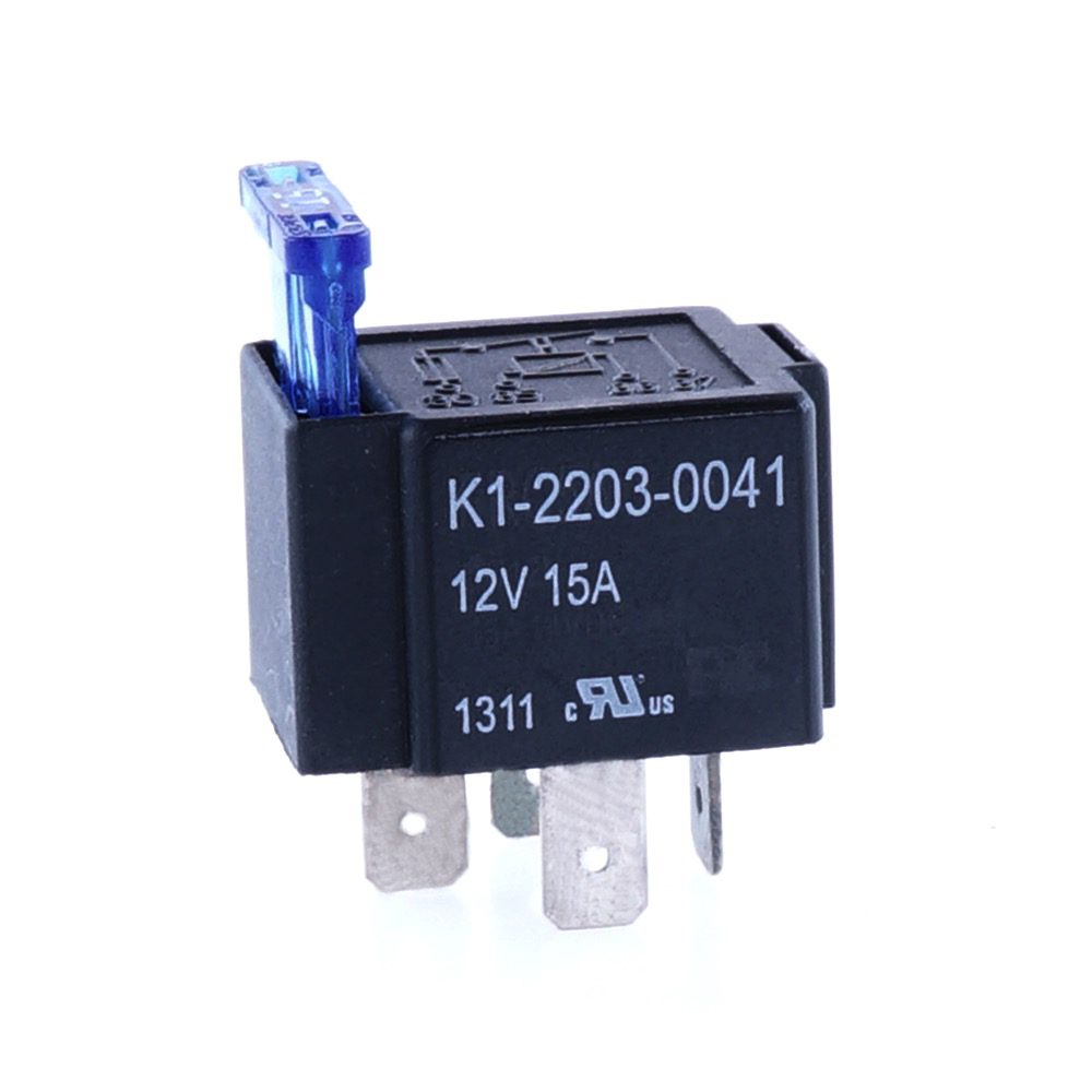 Mini Relay 12V, 15A, normally open, with automotive blade fuse ...