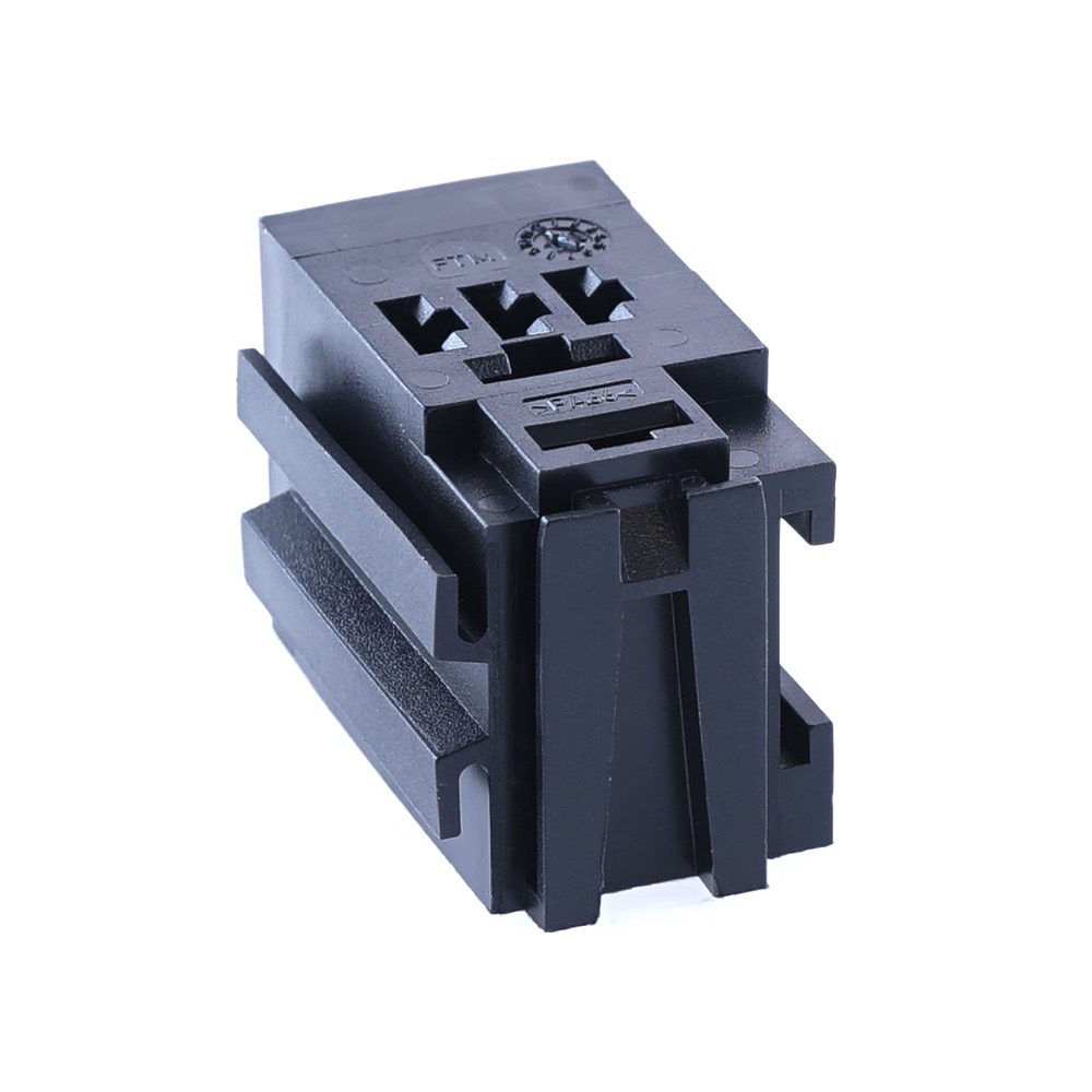 Micro Relay Socket for snap on mounting, with extension receptacle, 2x6 ...