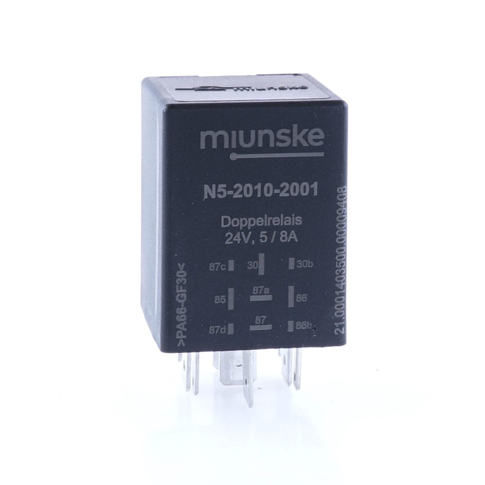 Mini Relay 24V, 5/8A, 2 x change over contacts, with diode seperatly ...
