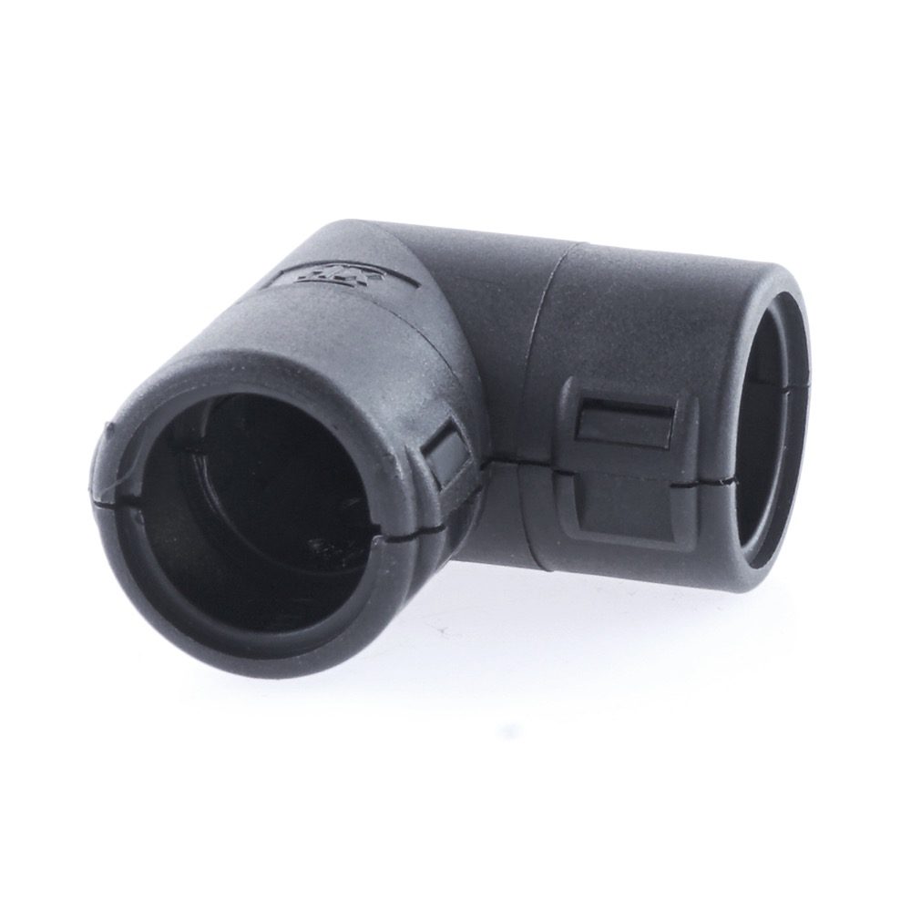 Hinged Conduit Joiner elbow, NW 13-13 90°, black | miunske product ...