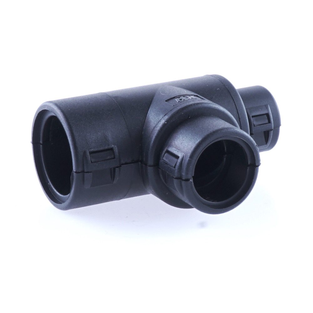Hinged Conduit Joiner T-shape, NW 17-13-10, black | miunske product ...