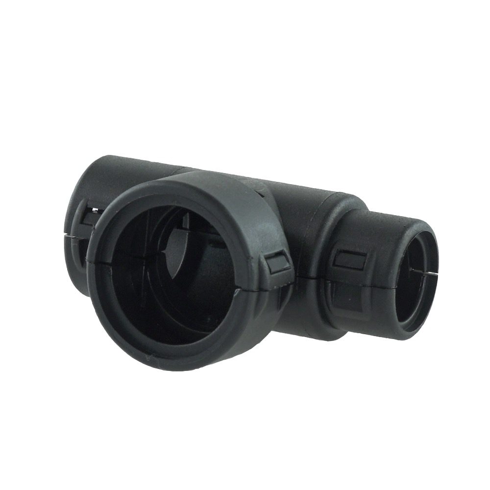 Hinged Conduit Joiner T-shape, NW 13-17-10, black | miunske product ...