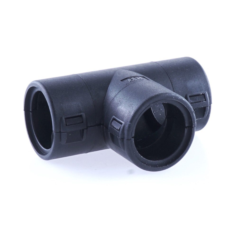 Hinged Conduit Joiner T-shape, NW 17-17-17, black | miunske product ...