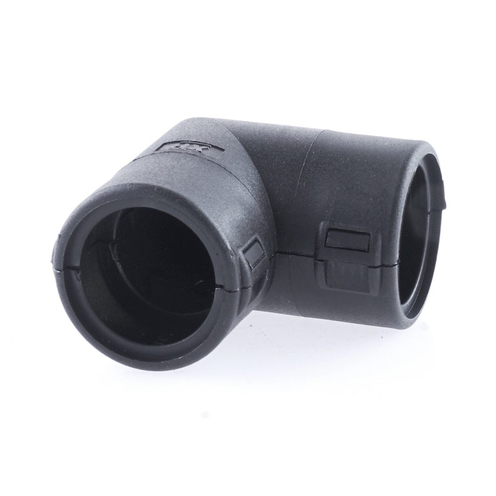 Hinged Conduit Joiner elbow, NW 17-17 90°, black | miunske product ...