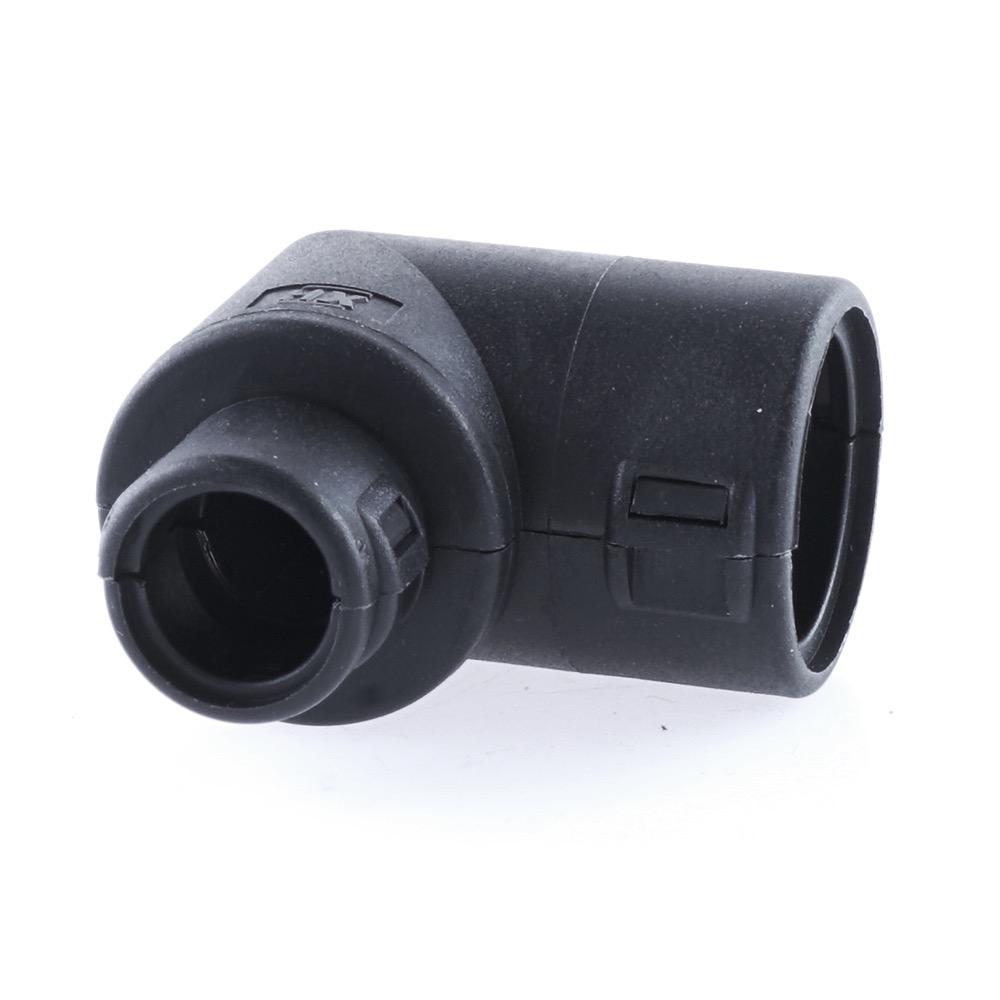 Hinged Conduit Joiner elbow, NW 17-10 90°, black | miunske product ...
