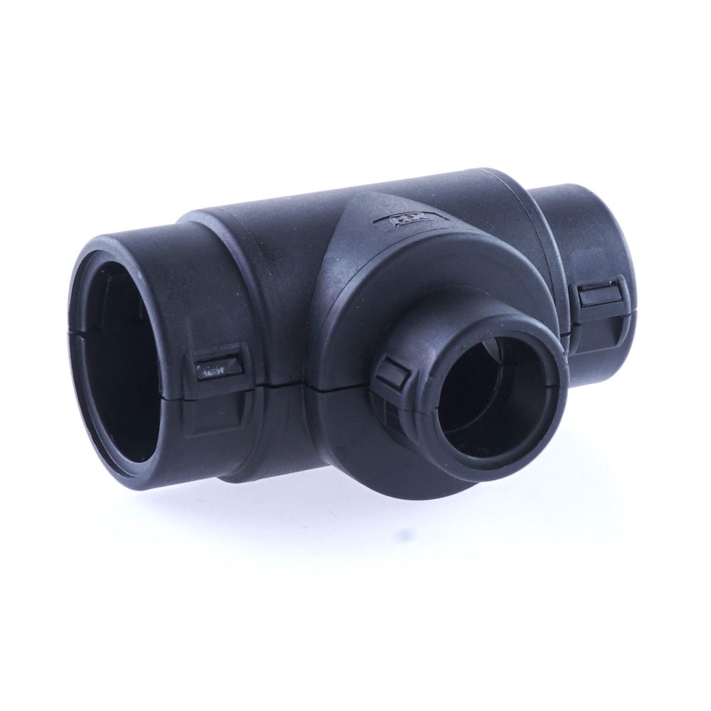 Hinged Conduit Joiner T-shape, NW 22-13-17, black | miunske product ...