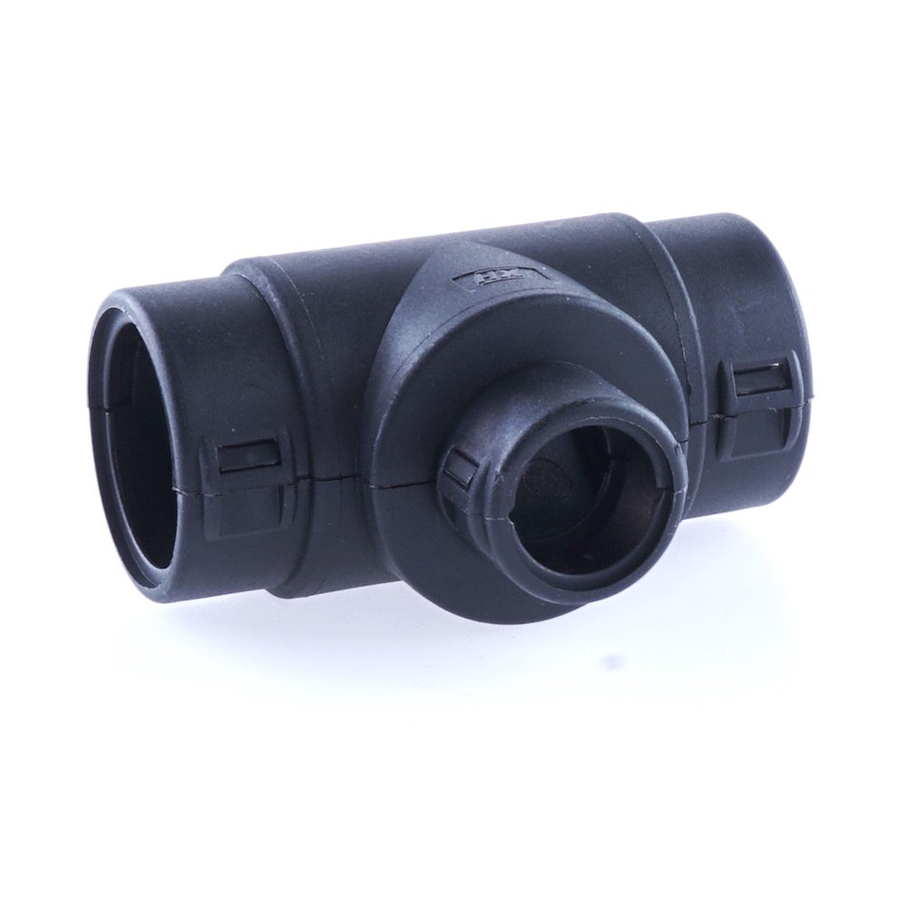 Hinged Conduit Joiner T-shape, NW 22-13-22, black | miunske product ...