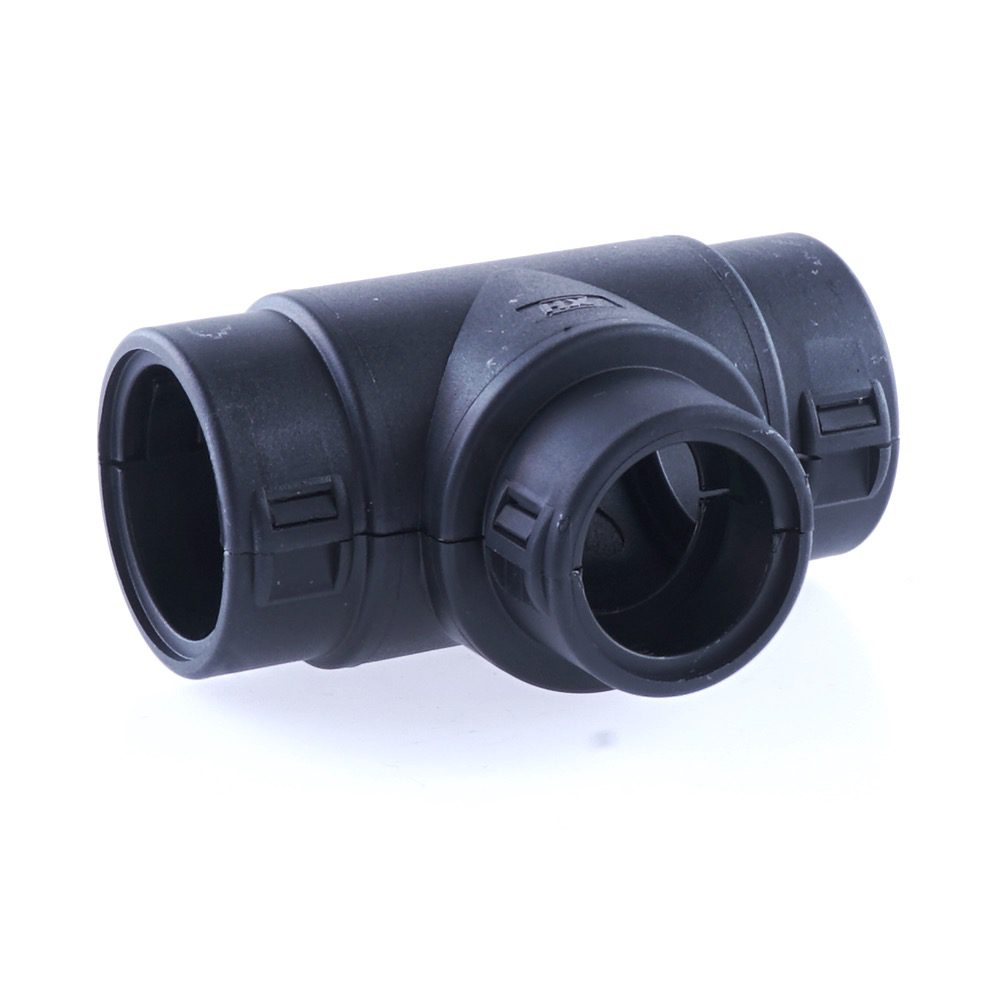 Hinged Conduit Joiner T-shape, NW 22-17-22, black | miunske product ...