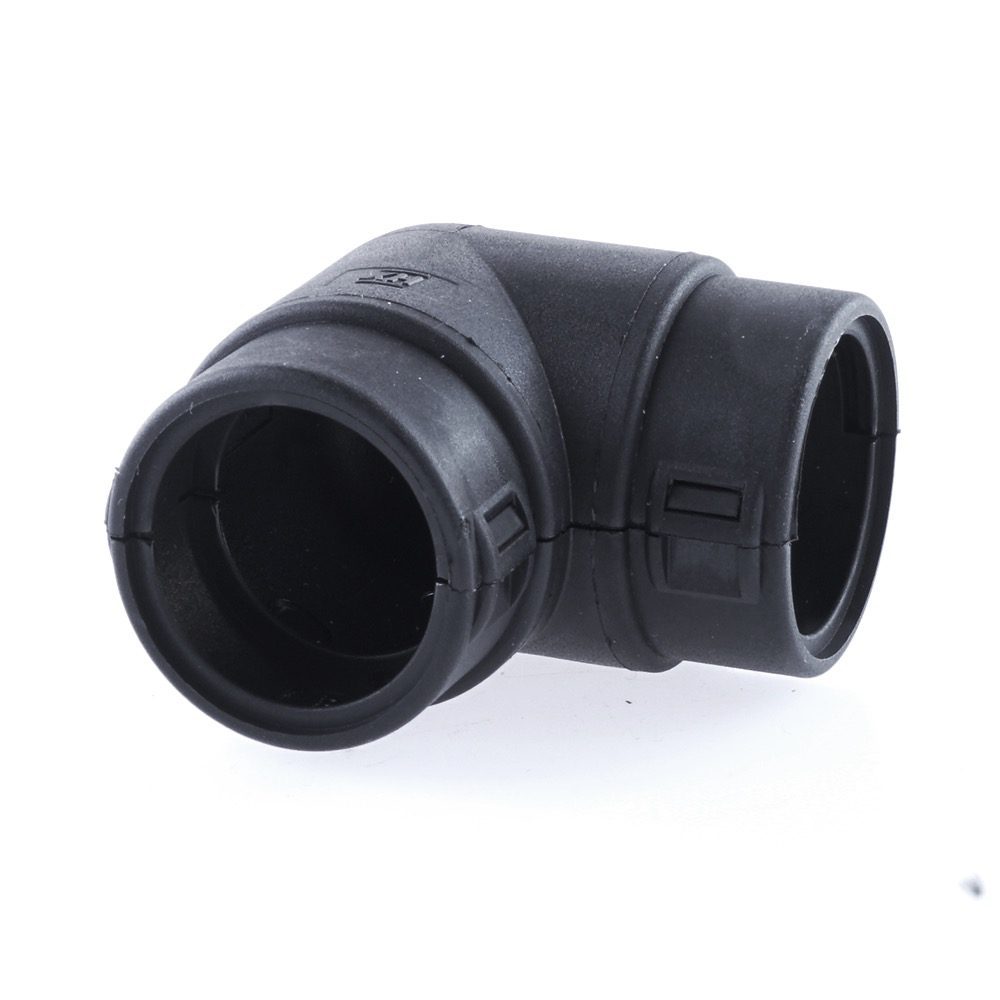 Hinged Conduit Joiner elbow, NW 22-22 90°, black | miunske product ...