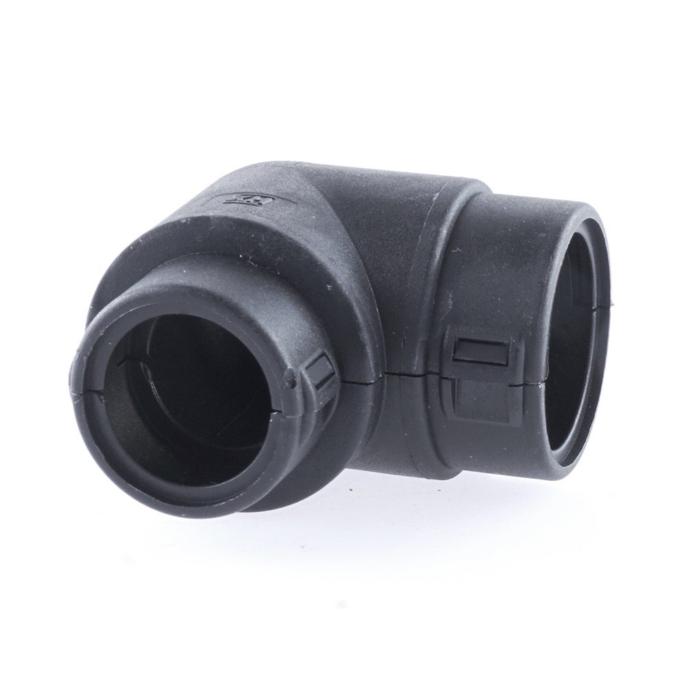 Hinged Conduit Joiner elbow, NW 22-17 90°, black | miunske product ...