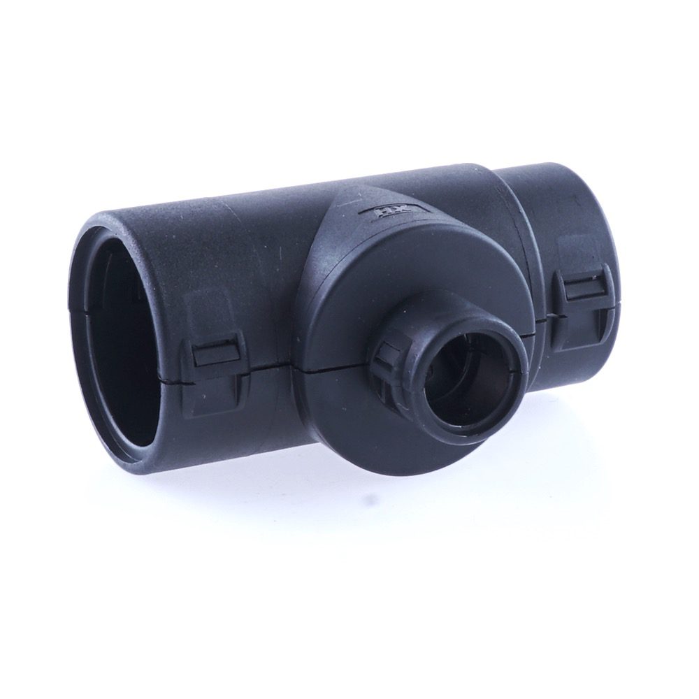 Hinged Conduit Joiner T-shape, NW 23-10-22, black | miunske product ...