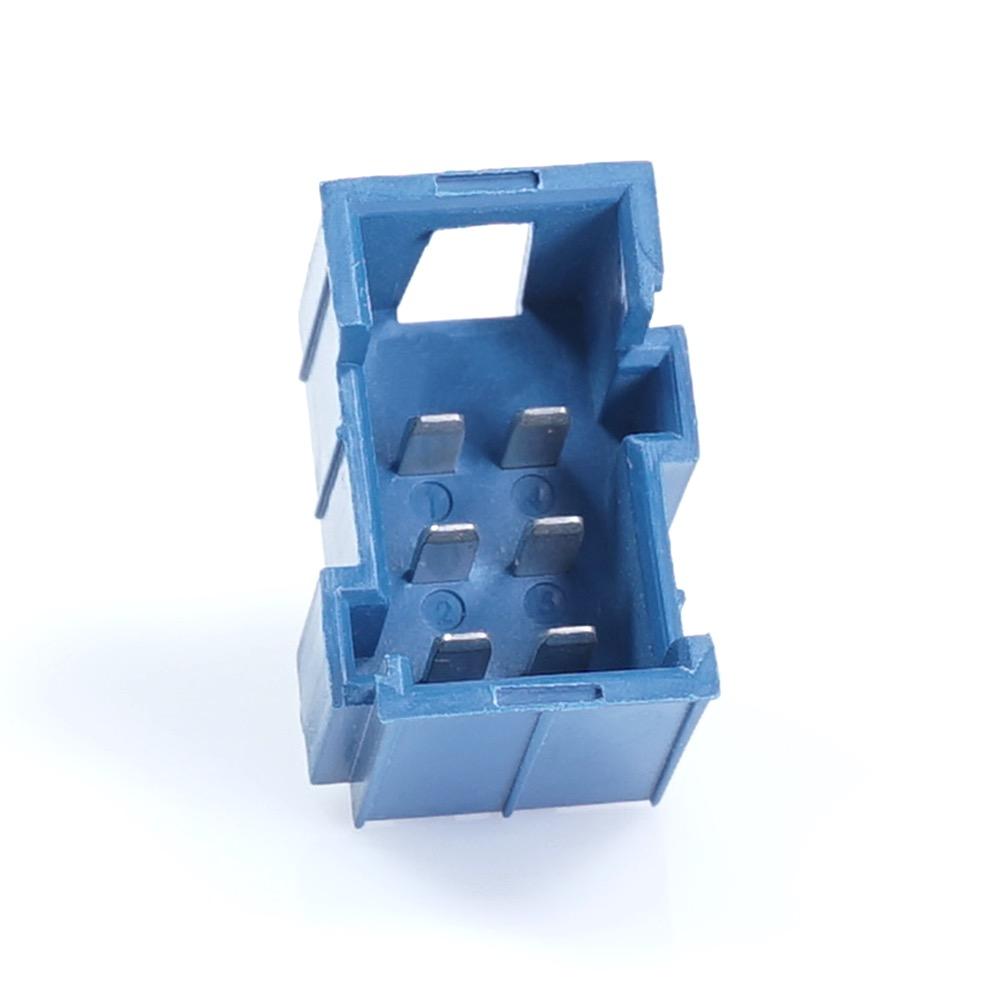 JPT-Male Connector, 6-pole (3x2), PFT, Coding A, blue | miunske product ...
