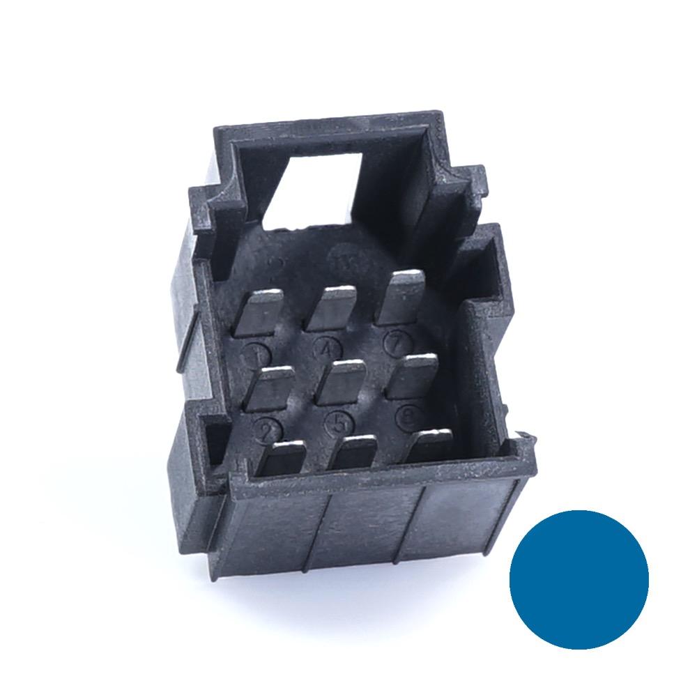 JPT-Male Connector, 9-pole (3x3), PFT, Coding A, blue | miunske product ...