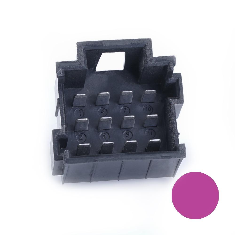 JPT-Male Connector, 12-pole (3x4), PFT, Coding A, violet | miunske ...